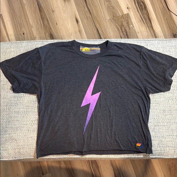 Aviator Nation | Tops | Aviator Nation Bolt And Logo Boyfriend Tee ...